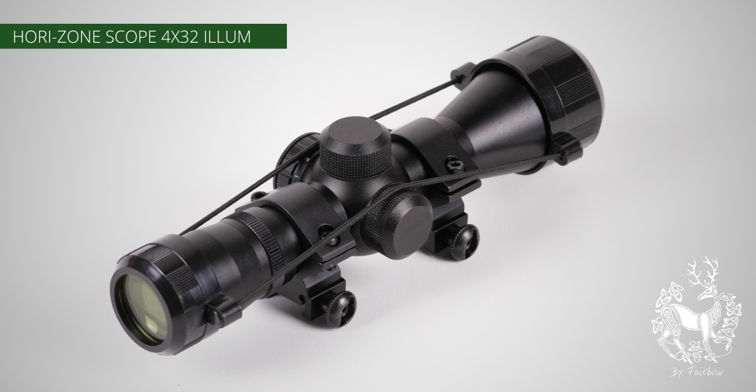 HORI-ZONE SCOPE 4 X 32 RETICLE ILLUMINATED – Fairbow
