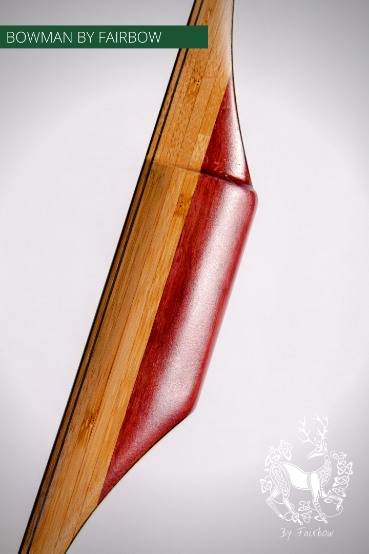 THE BOWMAN AMERICAN SEMI LONGBOW BY FAIRBOW 30@28 WITH PURPLEHEART CAP ...