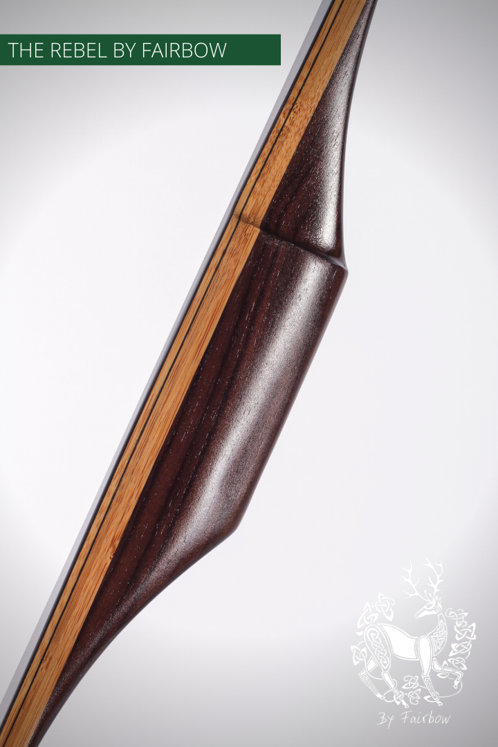 THE REBEL BOW 55@28 RH , ROSEWOOD AND BLACK GLASS – Fairbow