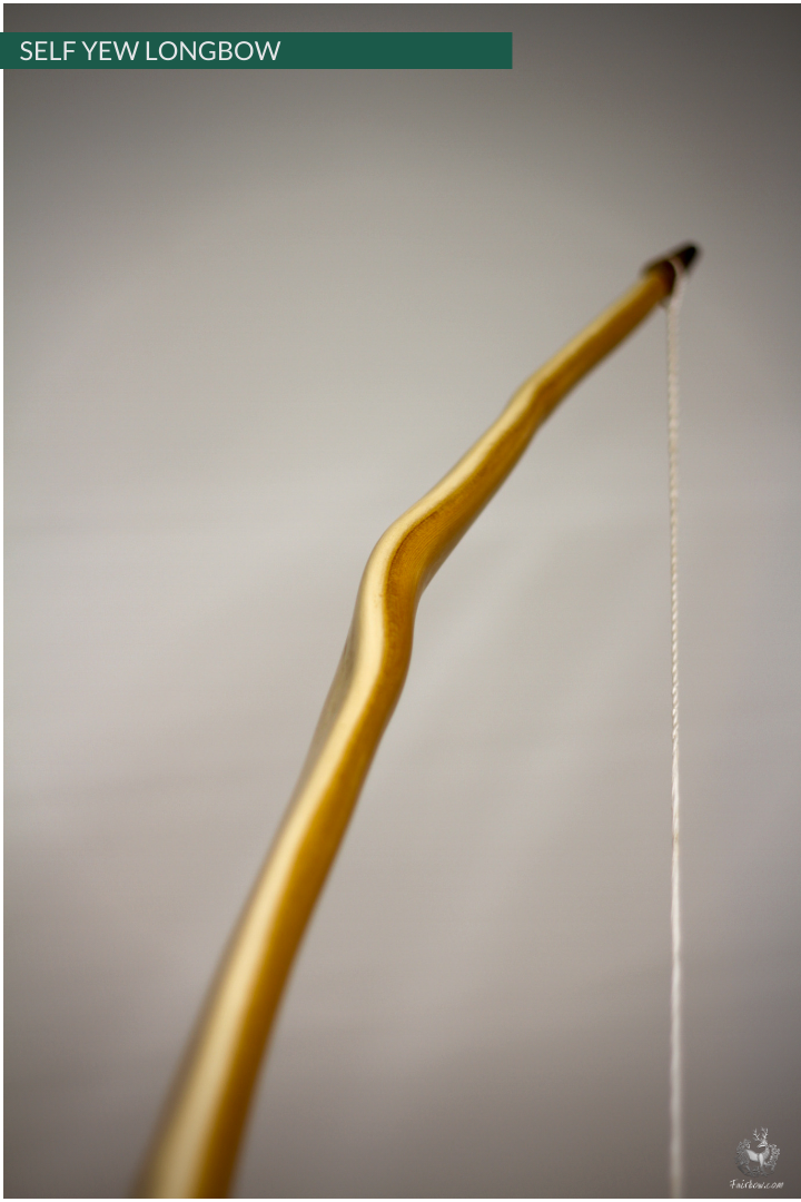 SELF YEW ENGLISH LONGBOW, 54 LBS @ 28 INCH, 75 INCH NTN – Fairbow