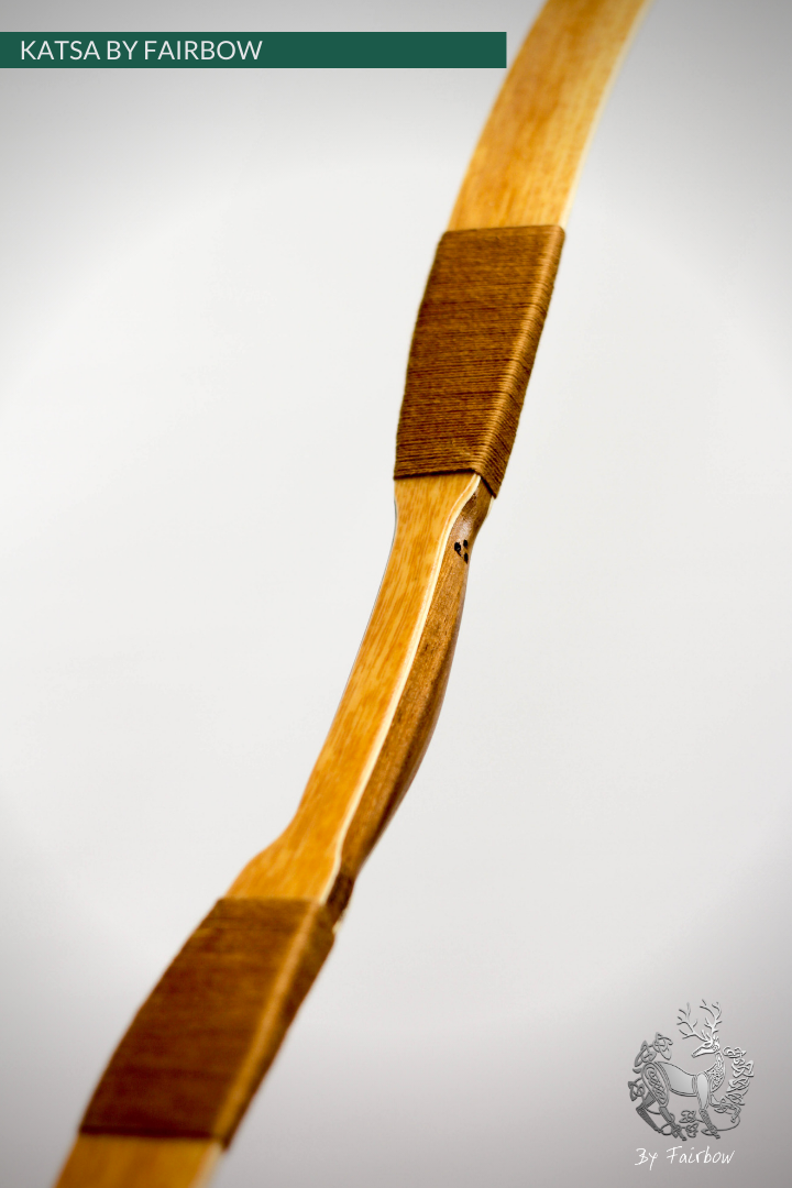 THE KATSA BOW, 41 LB TIGERWOOD, OAK, CURLY MARBLED NOCKS – Fairbow